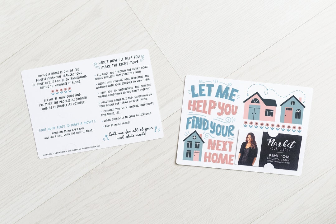 SET of Let Me Help You Find Your Next Home Mailer With Envelope Real ...