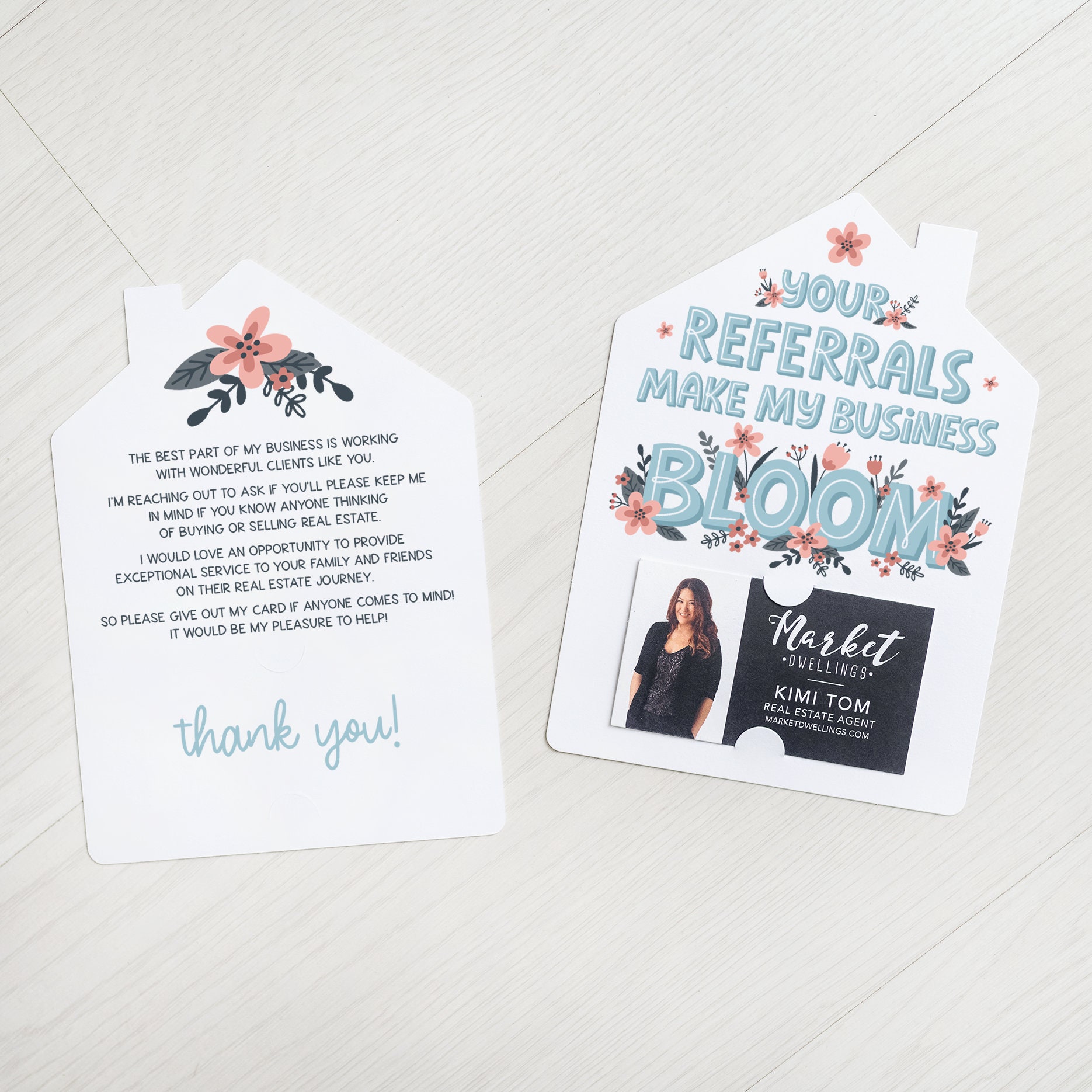 SET Of Your Referrals Make My Business Bloom Mailers W Etsy