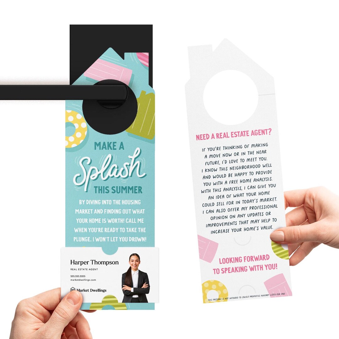 Make a Splash This Summer Door Hangers | Creative Summer Real Estate ...