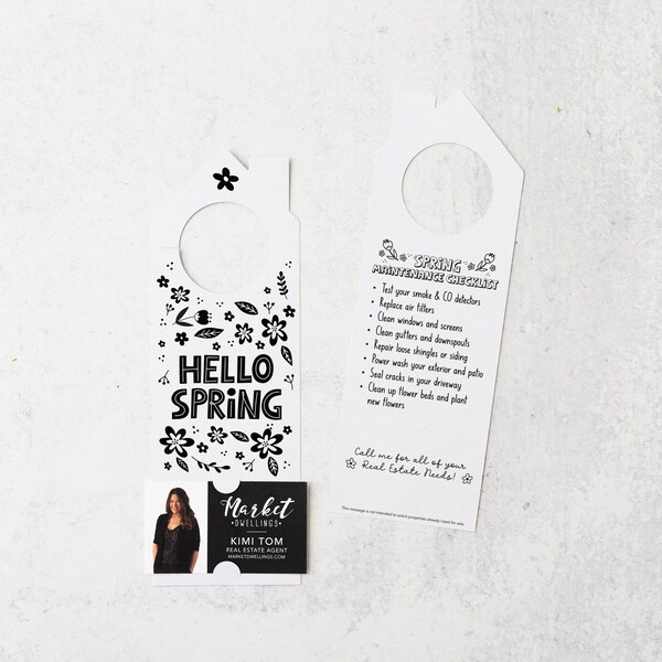 Spring Time Real Estate Door Hanger Template - Etsy