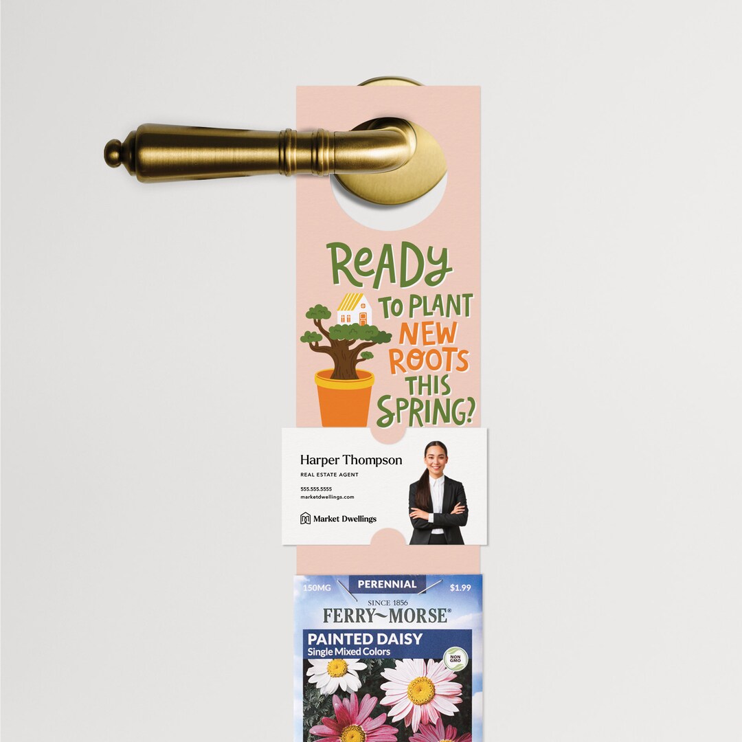 Ready to Plant Your Roots This Spring Door Hangers Seed Packet Door ...