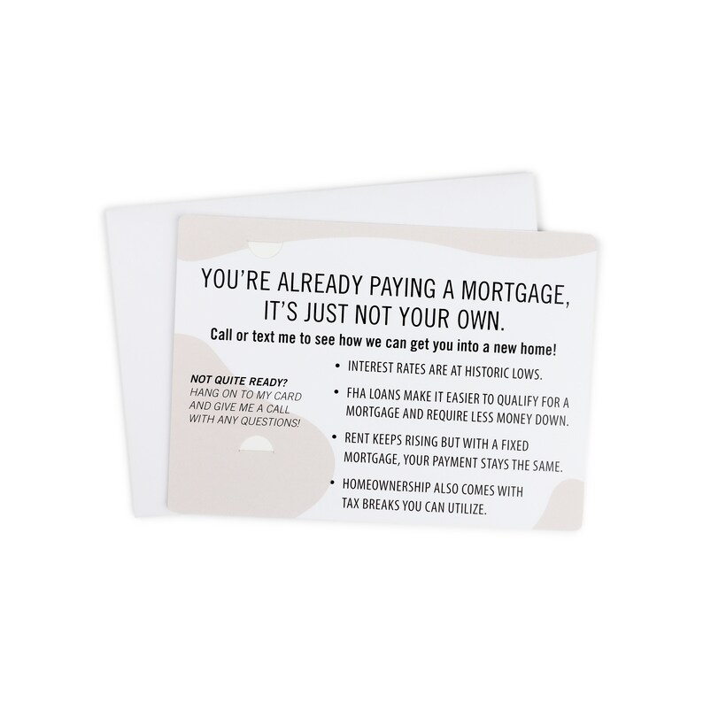 Vertical SET of Ready to Quit Renting Mailer W/ Envelope - Etsy