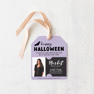 Happy Halloween Real Estate Gift Tags Pop by Tag Fall Popby Client Gift ...