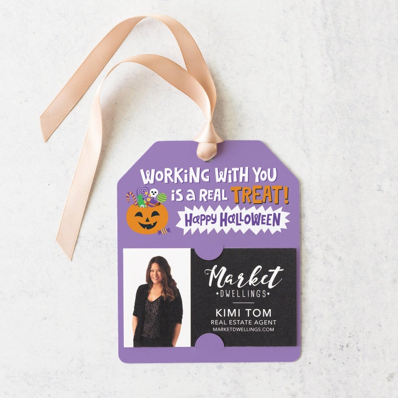 Working With You is A Real Treat Happy Halloween Gift Tags - Etsy