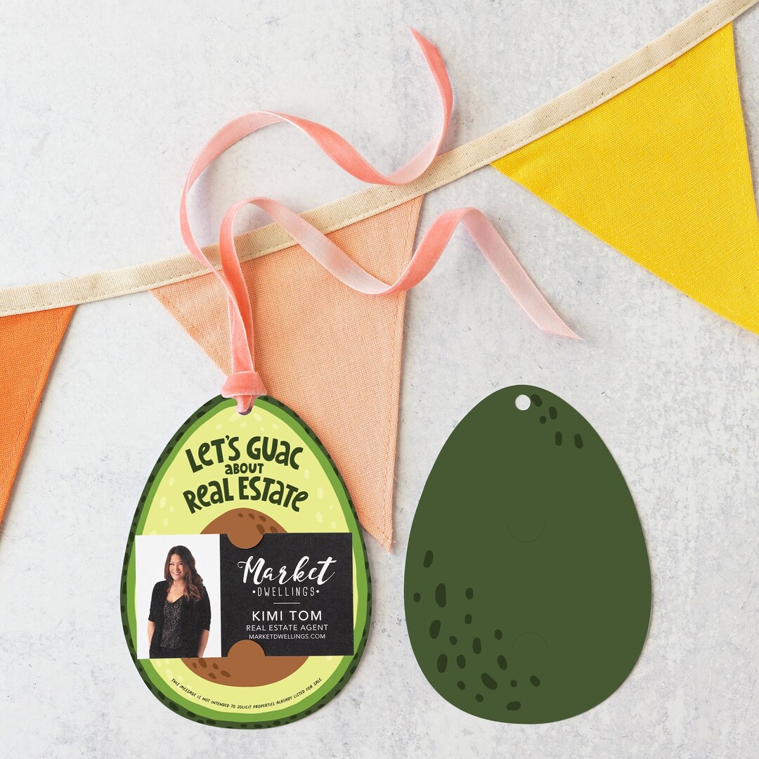 Let's Guac About Real Estate Gift Tags Avocado Guacamole Client Pop by ...