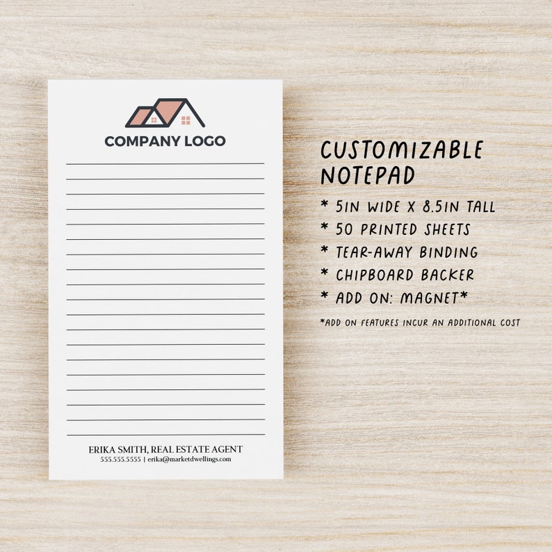 Customizable Logo Notepads Real Estate Mortgage Insurance - Etsy