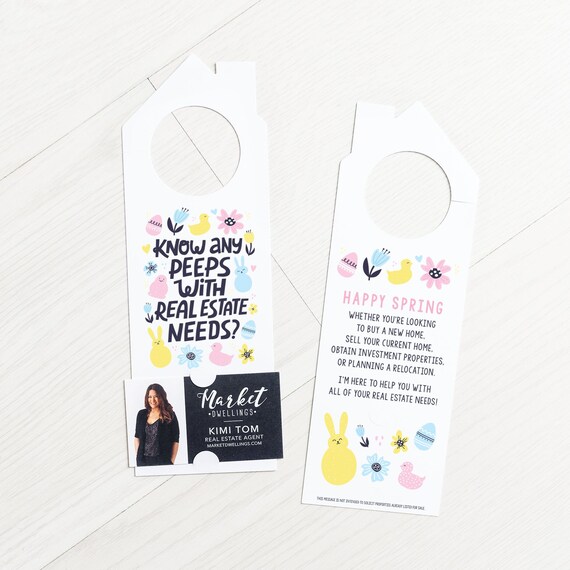 Know Any Peeps With Real Estate Needs Door Hangers Real - Etsy