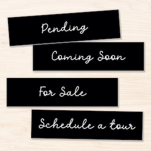 Set of 10 | Black Real Estate Sign Riders | Real Estate Marketing | DSR ...