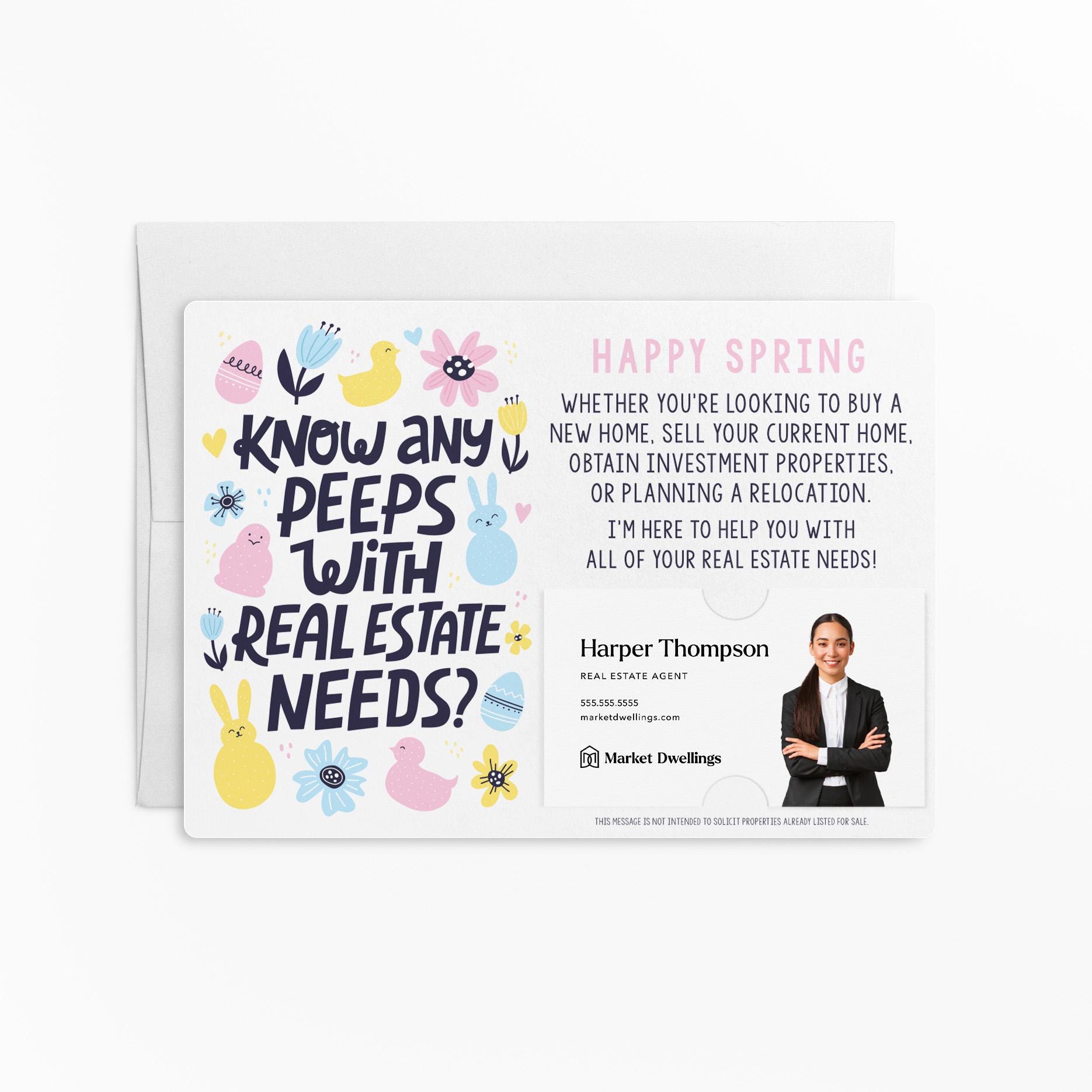 Set of Know Any Peeps With Real Estate Needs? Double Sided Mailers ...