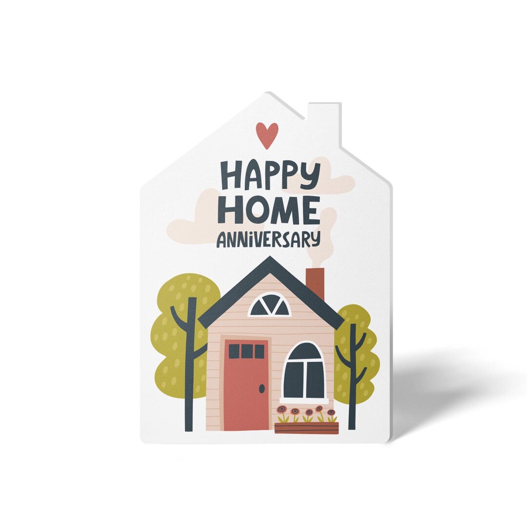 SET of Happy Home Anniversary Greeting Cards W/envelopes | Real Estate ...