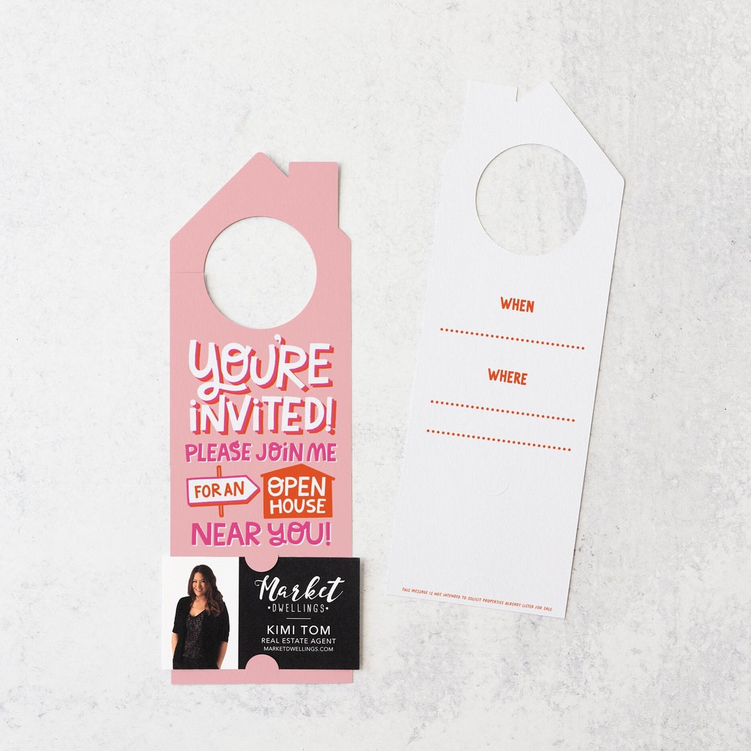 You're Invited to an Open House Near You Door Hangers Creative Real ...