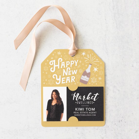 Happy New Year Gift Tags New Year Insurance Mortgage Real - Etsy