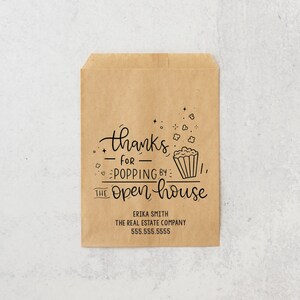 Customizable | Thanks for Popping by the Open House Bakery Bags | Real ...