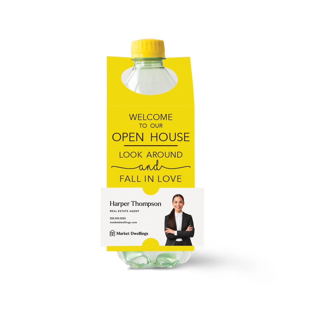 Bottle Hang Tags for Open Houses & Real Estate Agents | Real Estate ...