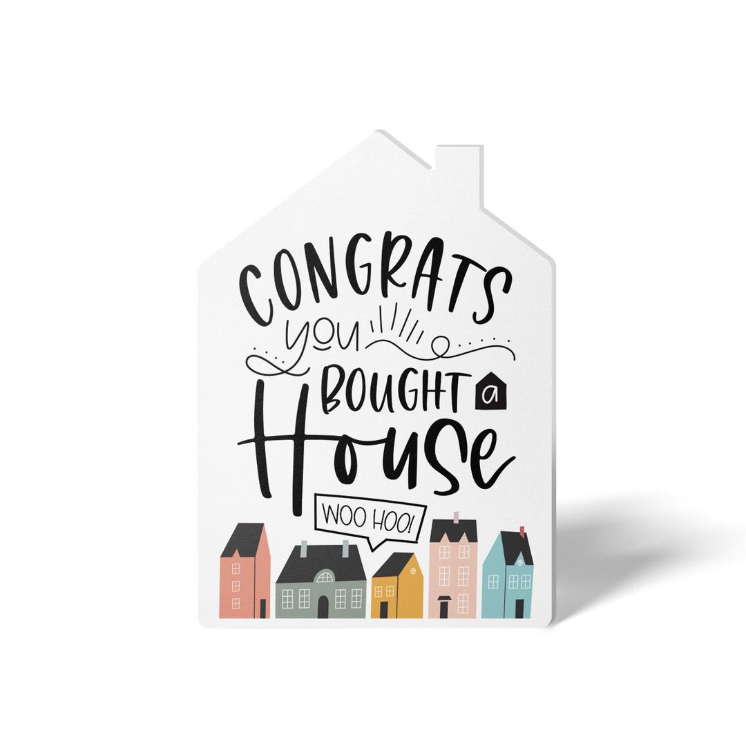SET of Congrats You Bought a House Closing Day Greeting Cards W ...
