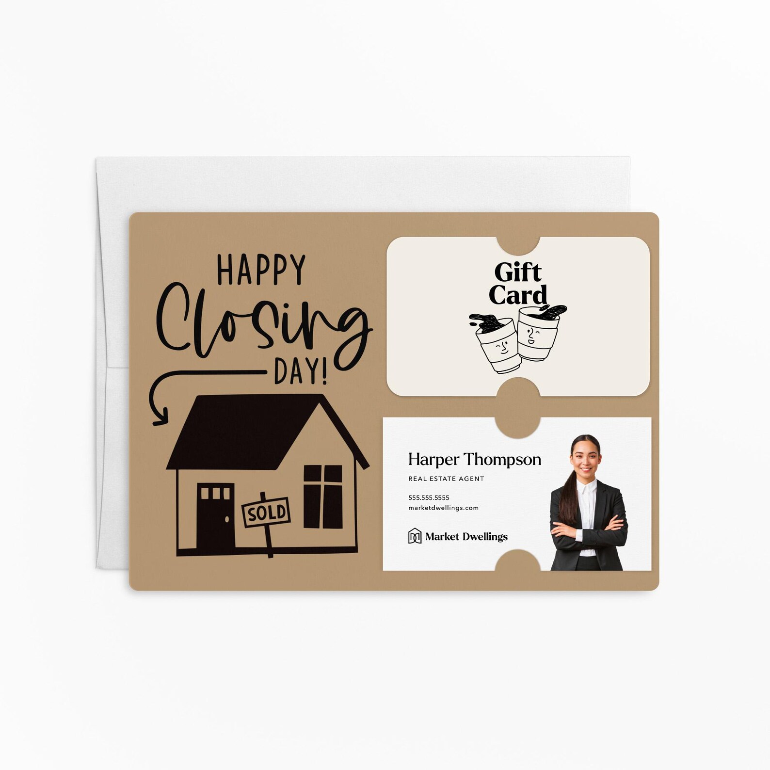 SET of Happy Closing Day Gift Card and Business Card Holder | Mailer ...