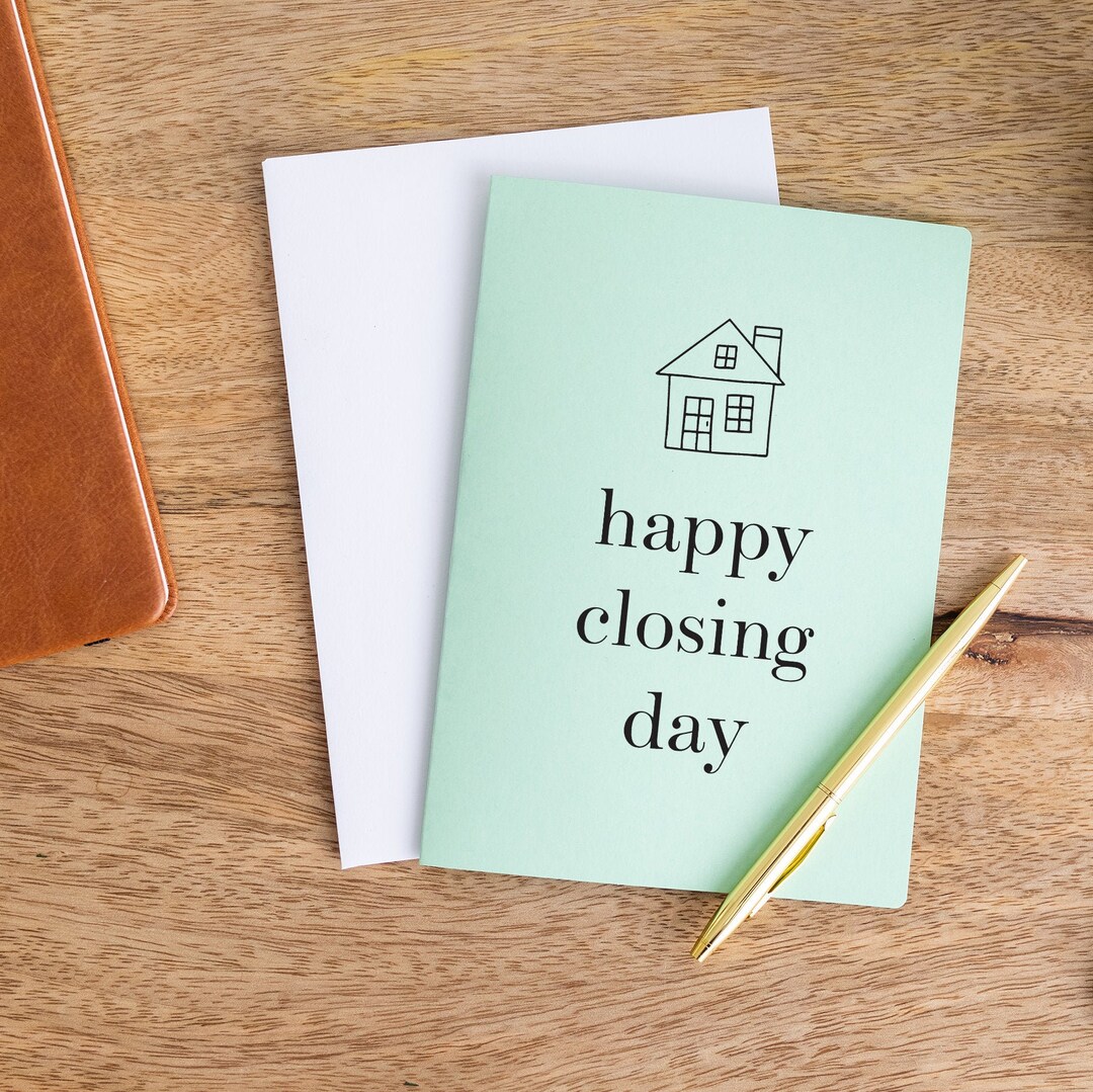 Vertical SET of Happy Closing Day Greeting Cards W/envelopes Real ...