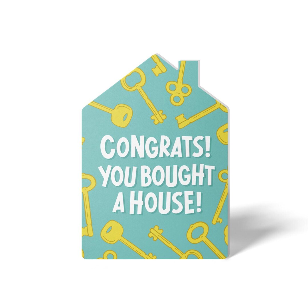 Set of Congrats! You Bought A House! Greeting Cards | Envelopes ...