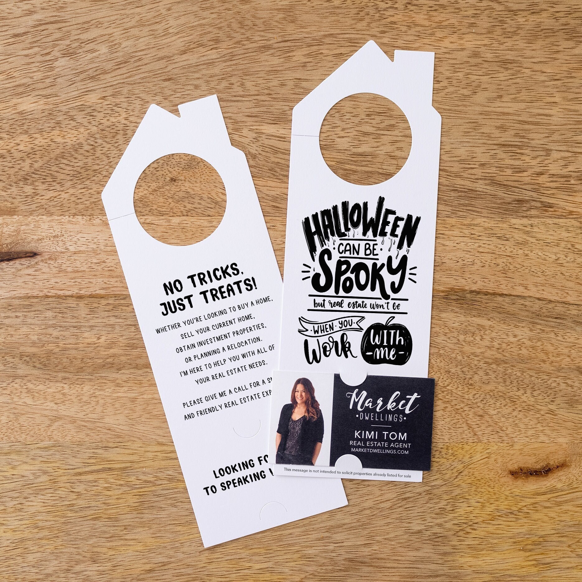 Halloween Can Be Spooky Real Estate Door Hanger Real Estate - Etsy