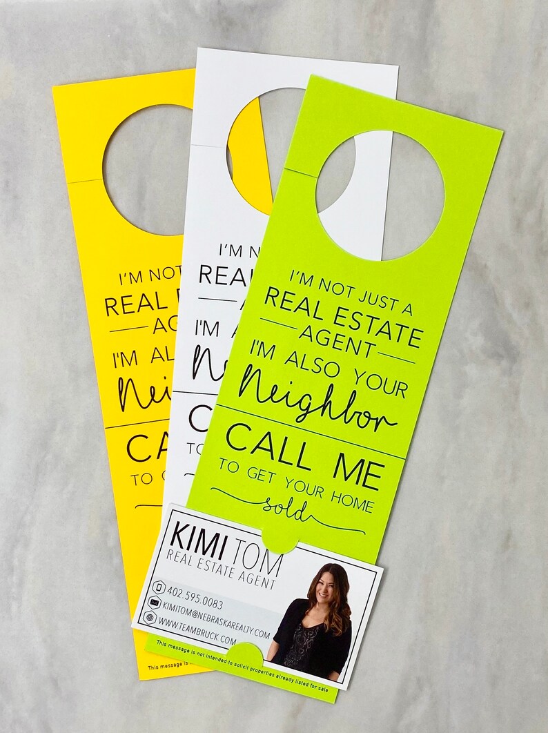 I'm not just a Real Estate Agent Door Hanger Tags Real | Etsy