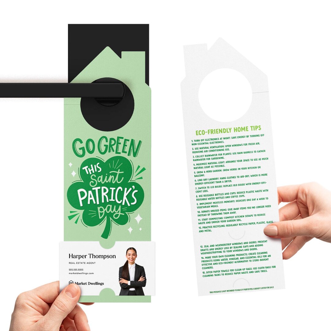 Go Green This St. Patrick's Day Door Hangers | | St. Patrick's Day Real ...