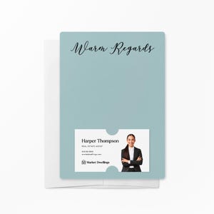 SET of Warm Regards Stationary Notecards With Envelopes | Business Card ...