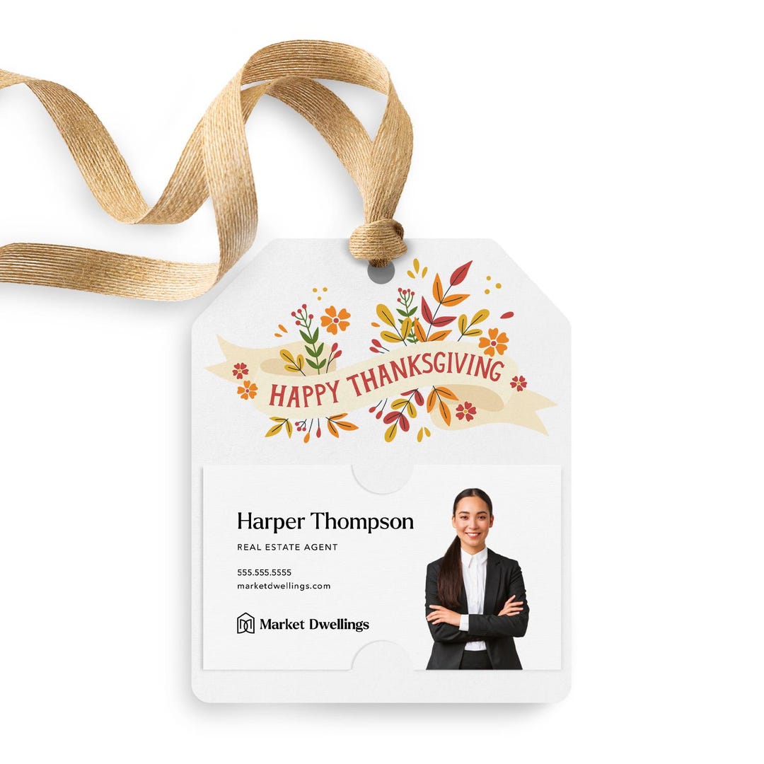 Happy Thanksgiving Gift Tags | Thanksgiving Insurance Mortgage Real ...