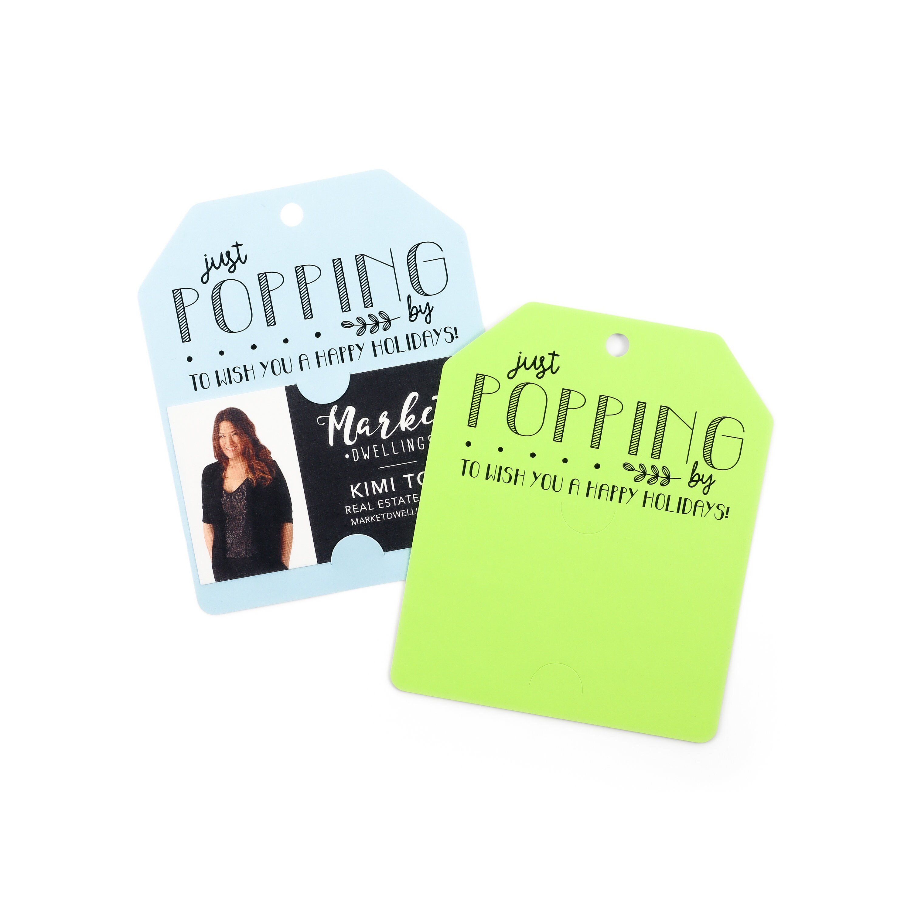 Just Popping by to Wish You a Happy Holidays Gift Tag | Etsy