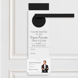 You're Invited to Our Open House Door Hanger Tags for Real Estate ...