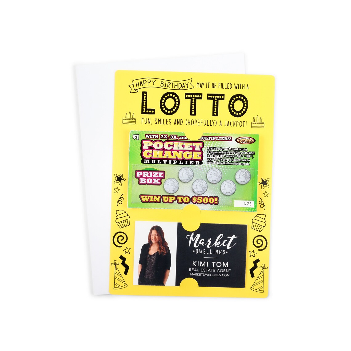 SET of Happy Birthday Mailer W/ Envelope Lotto Pop by - Etsy