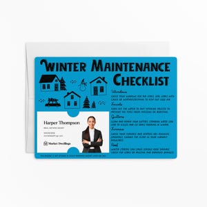 Set of Winter Maintenance Checklist Mailers | Winter Insurance Mortgage ...