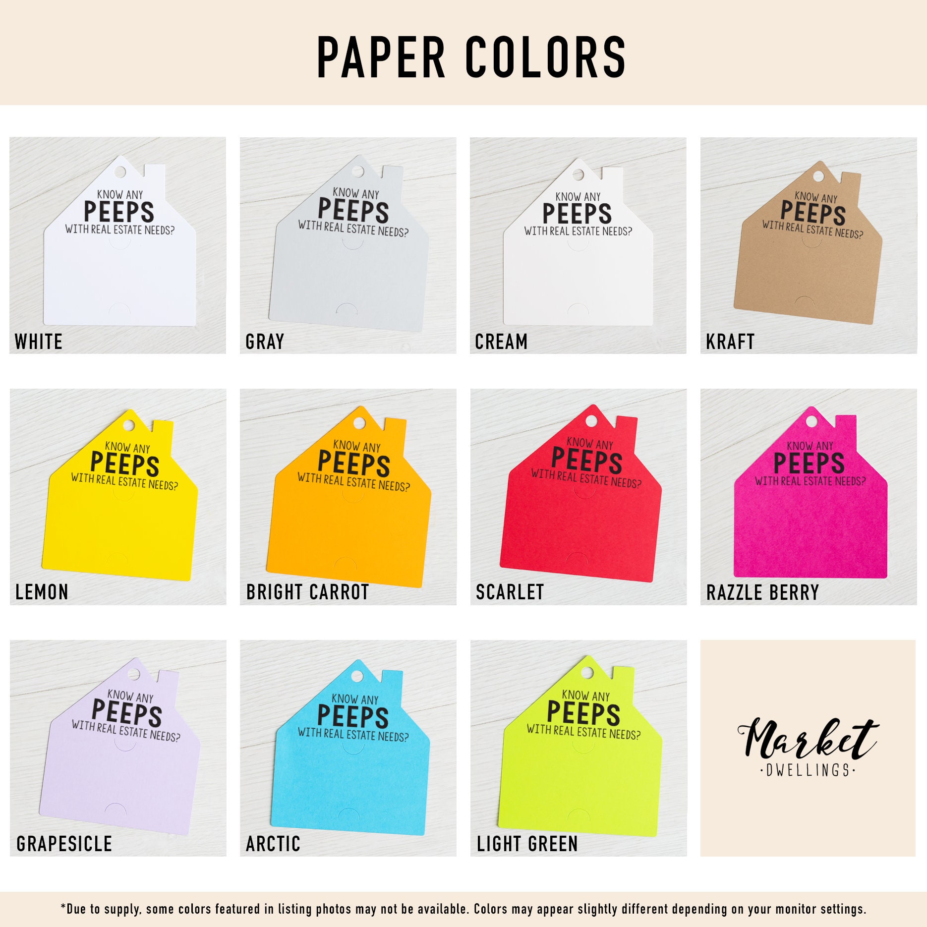 Know Any Peeps With Real Estate Needs Gift Tags Pop by Tags - Etsy