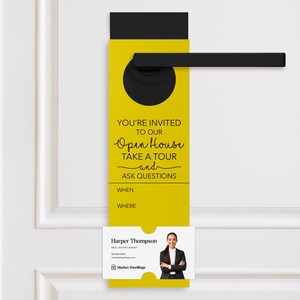 You're Invited to Our Open House Door Hanger Tags for Real Estate ...