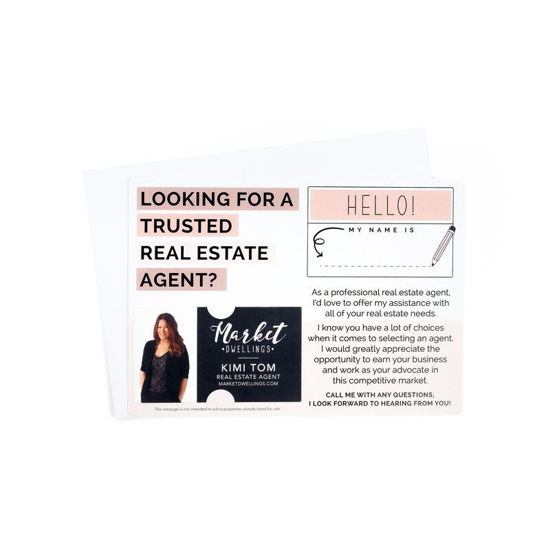 SET of Looking for A Trusted Real Estate Agent Mailer With | Etsy