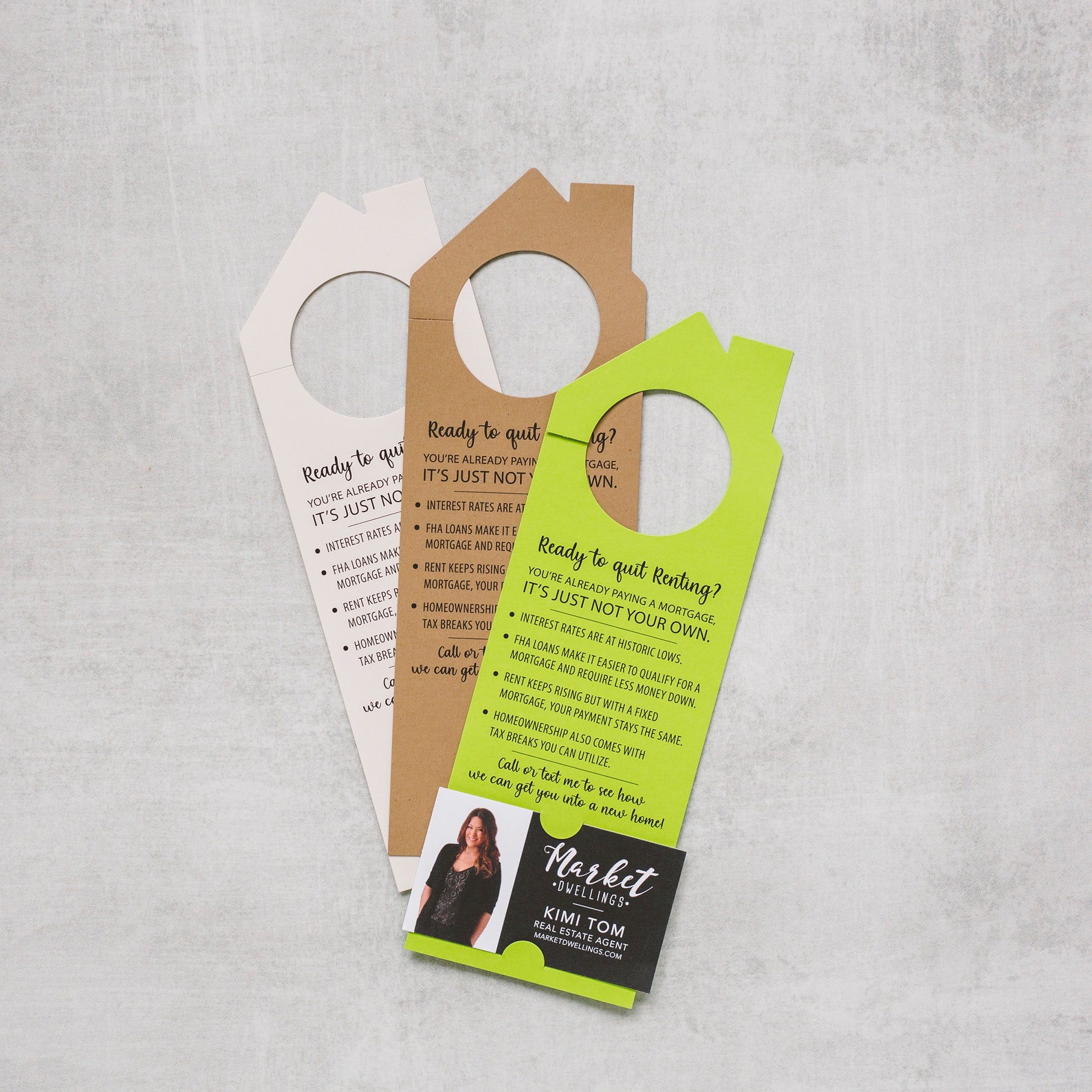 Ready to Quit Renting Real Estate Door Hanger Tag Real - Etsy