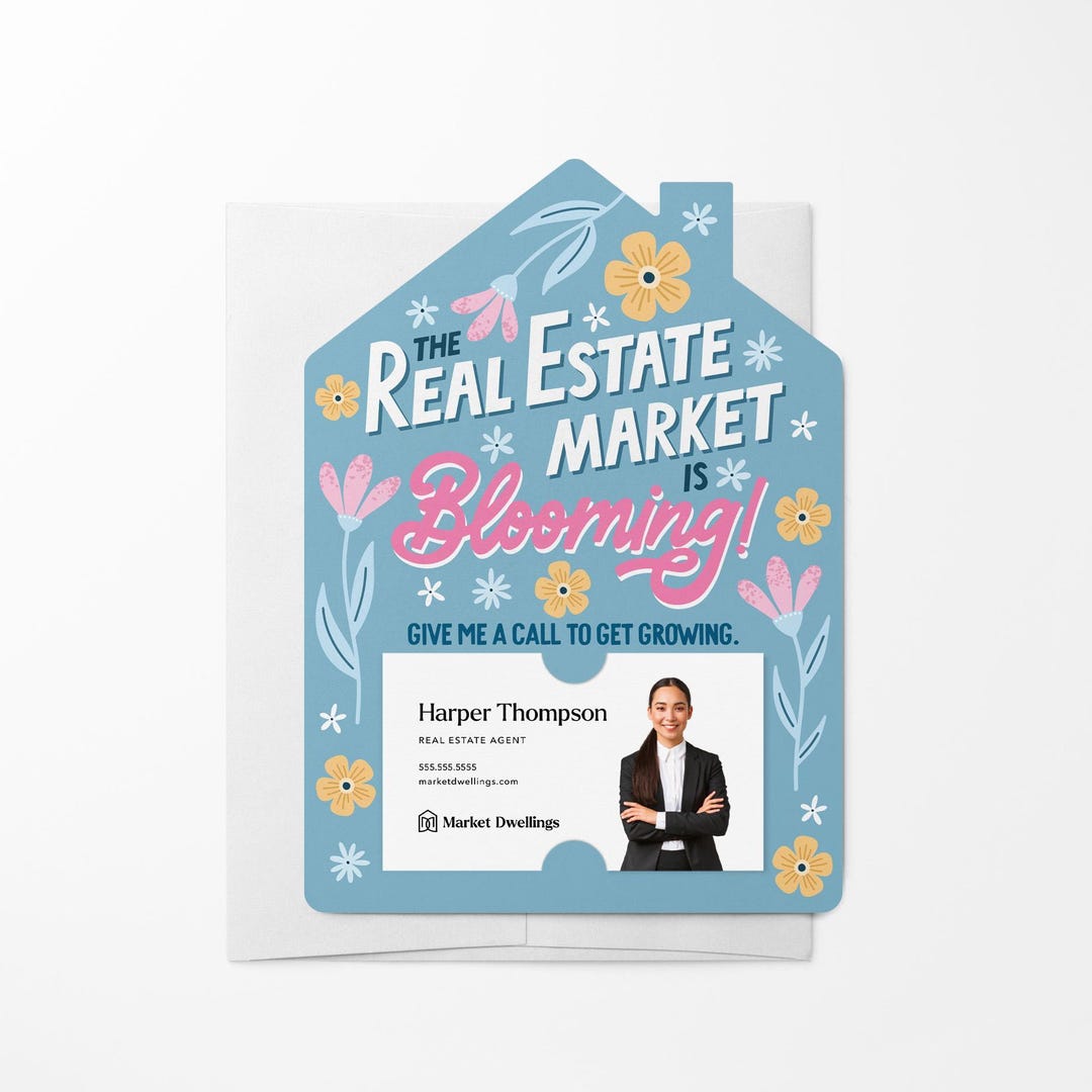 Set of the Real Estate Market is Blooming! Mailers W/envelopes | Spring ...