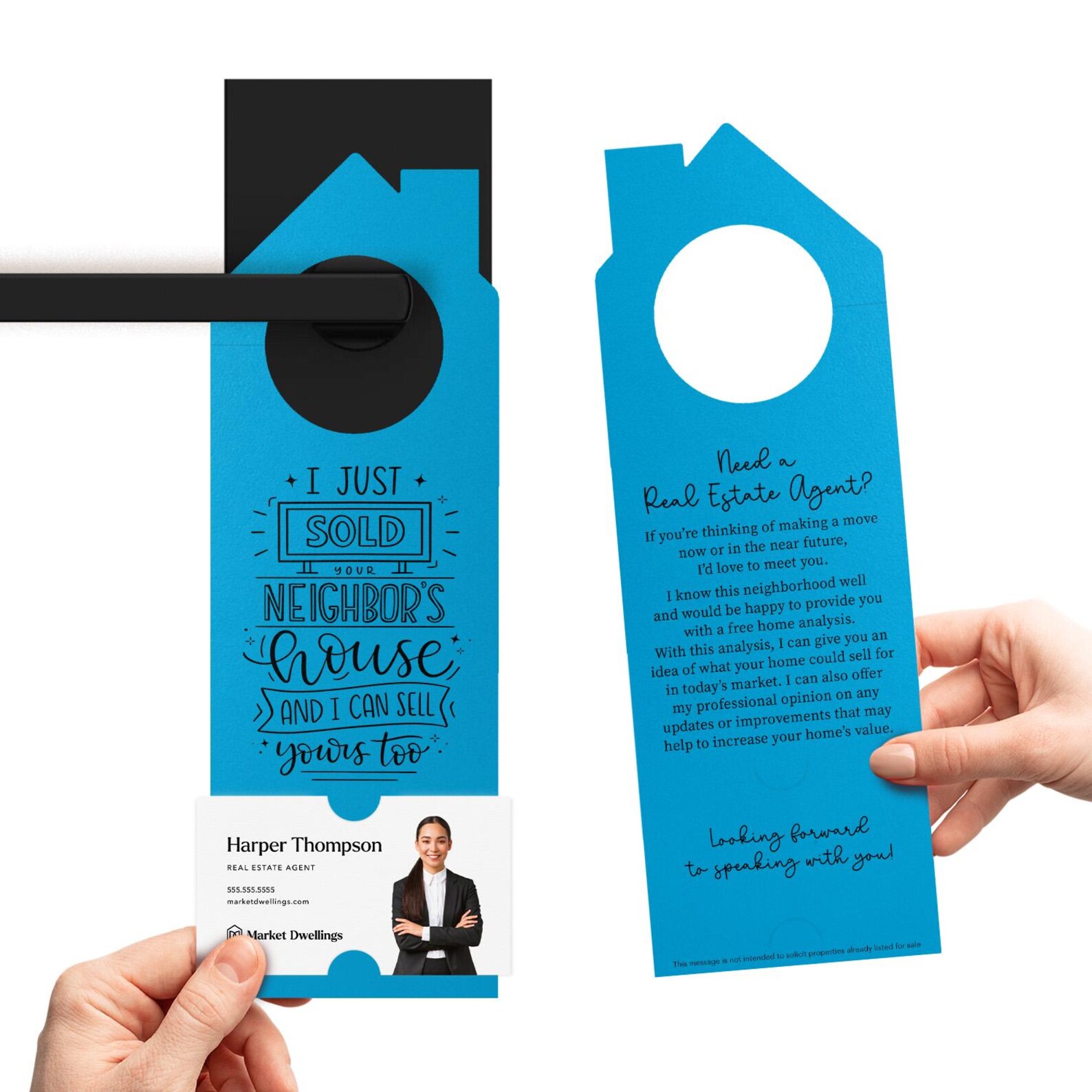 I Just Sold Your Neighbor's House Door Hangers | Real Estate Agents ...