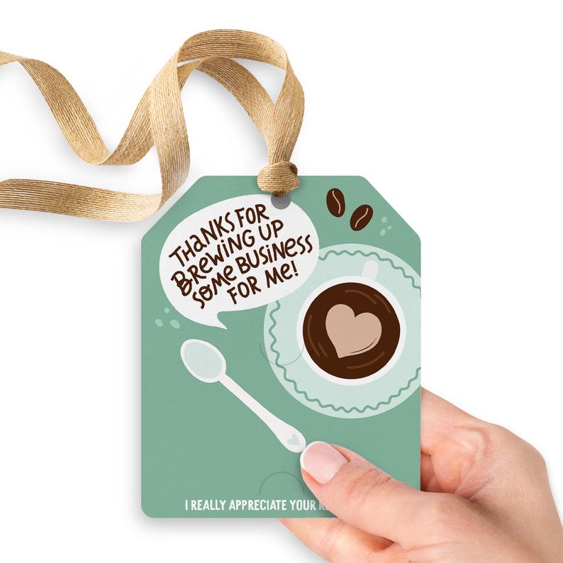 Thanks for Brewing up Some Business for Me! Gift Tags | Insurance ...