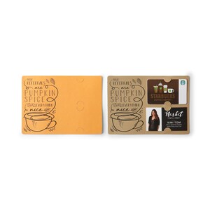 SET of Pumpkin Spice Gift Card & Business Card Holder Greeting Card ...