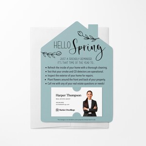 Set of "hello Spring" Checklist Real Estate Mailers W/ Envelopes | Real ...