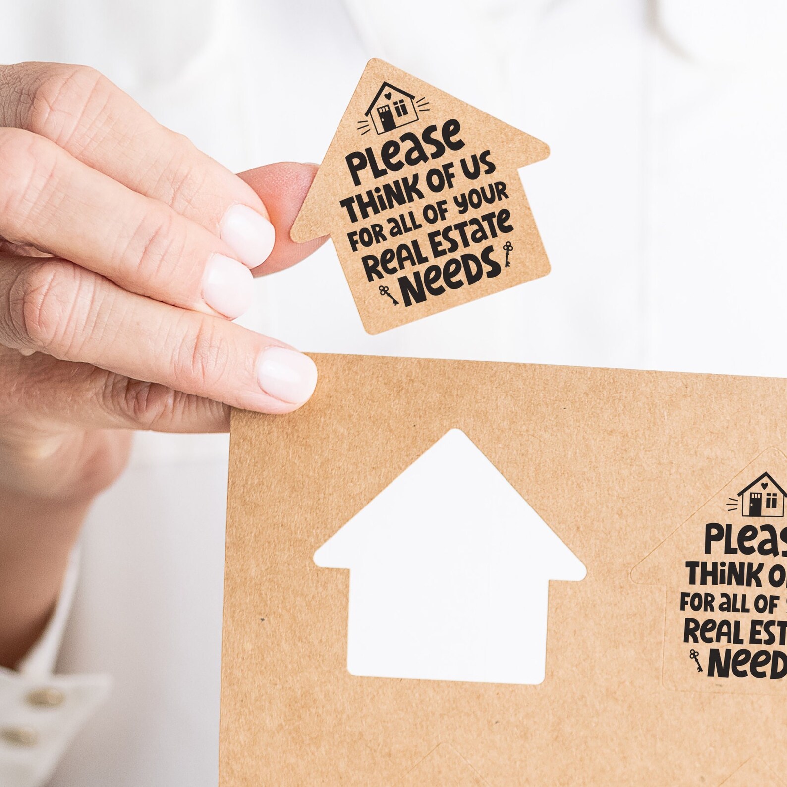 Set of Real Estate Stickers Please Think of US for All of - Etsy