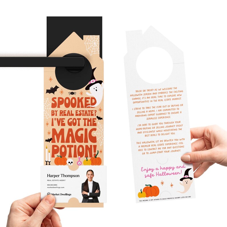 Spooked by Real Estate? I've Got the Magic Potion! Door Hangers ...