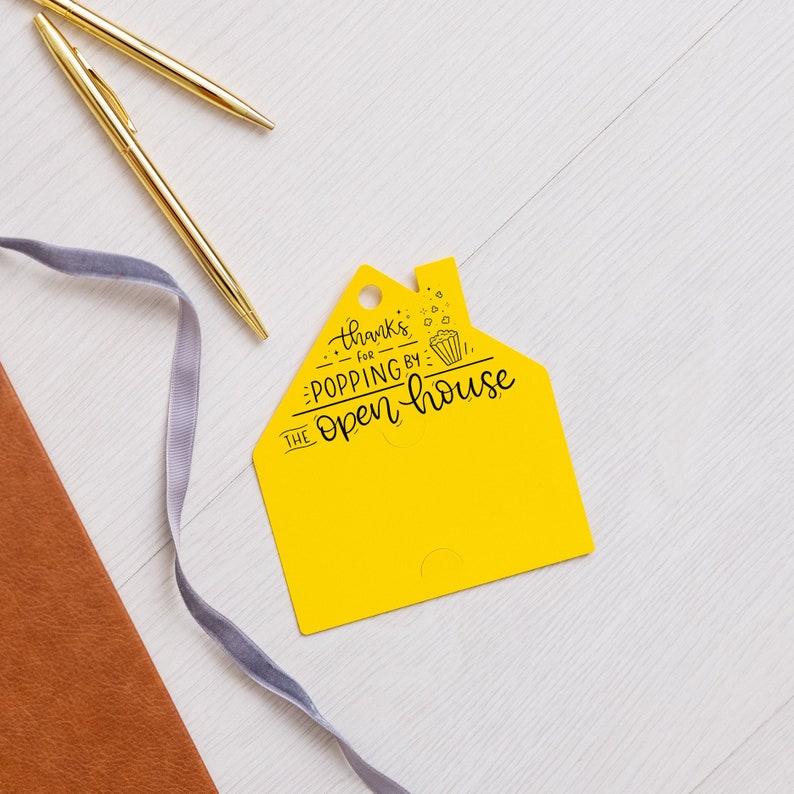Thanks for Popping by the Open House Gift Tags Real Estate - Etsy