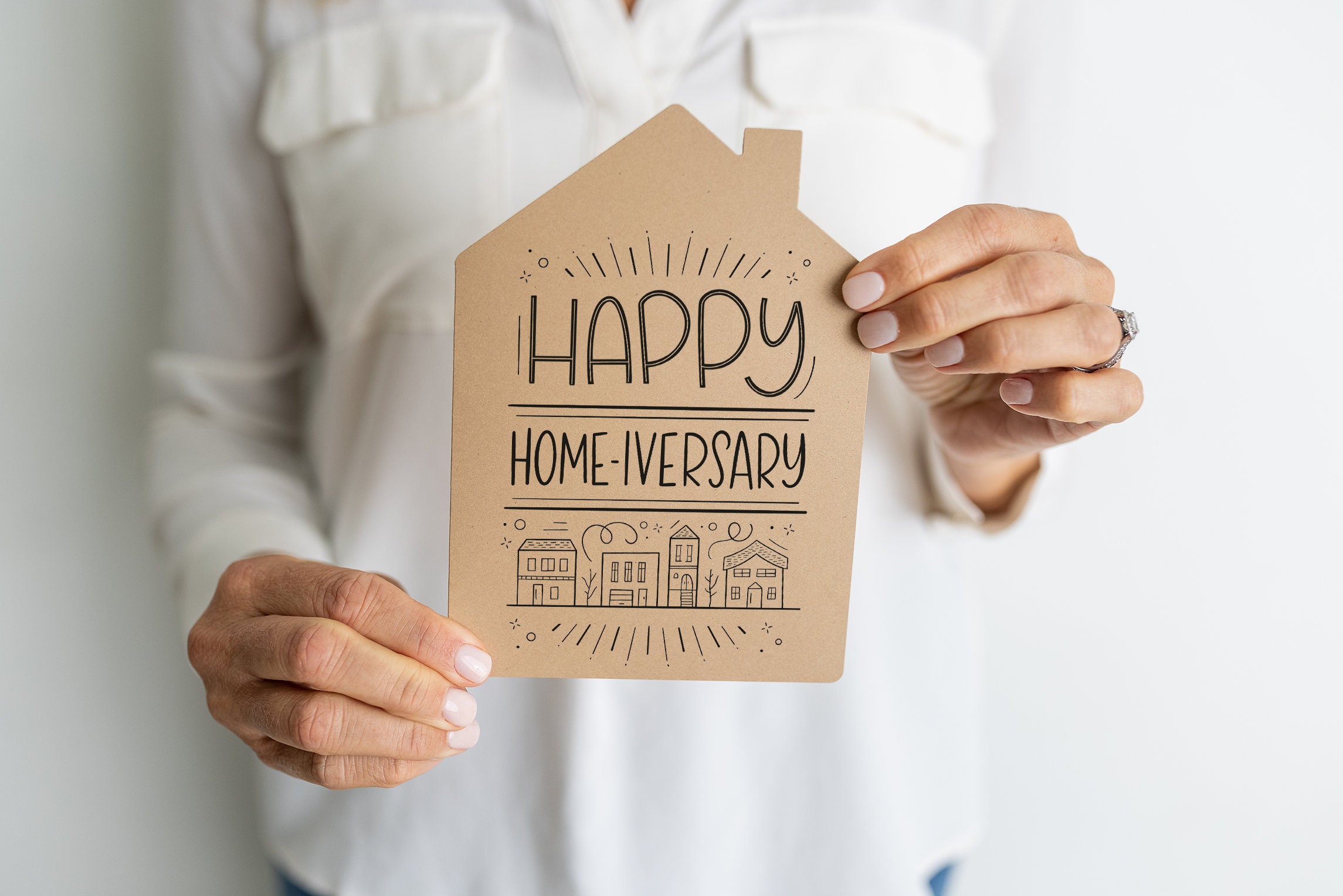 SET of Happy Home-iversary Greeting Cards W/ Envelopes Real - Etsy