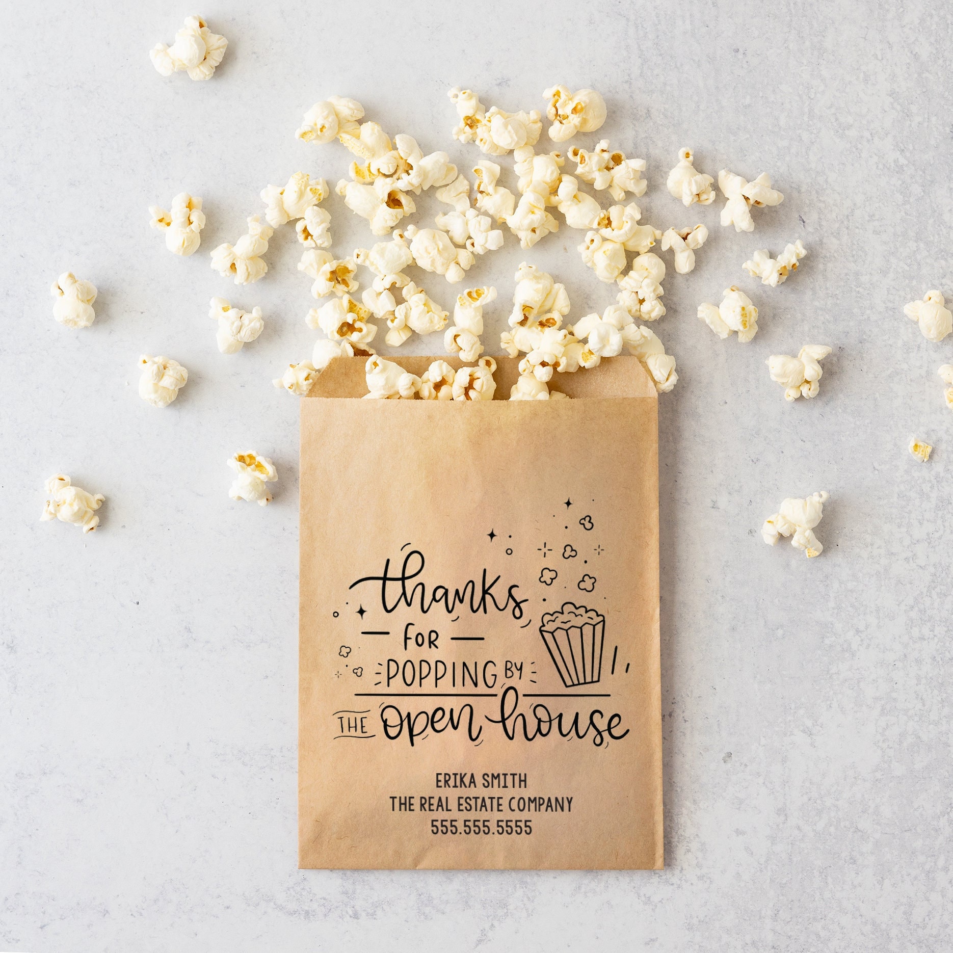 Customizable | Thanks for Popping by the Open House Bakery Bags | Real ...