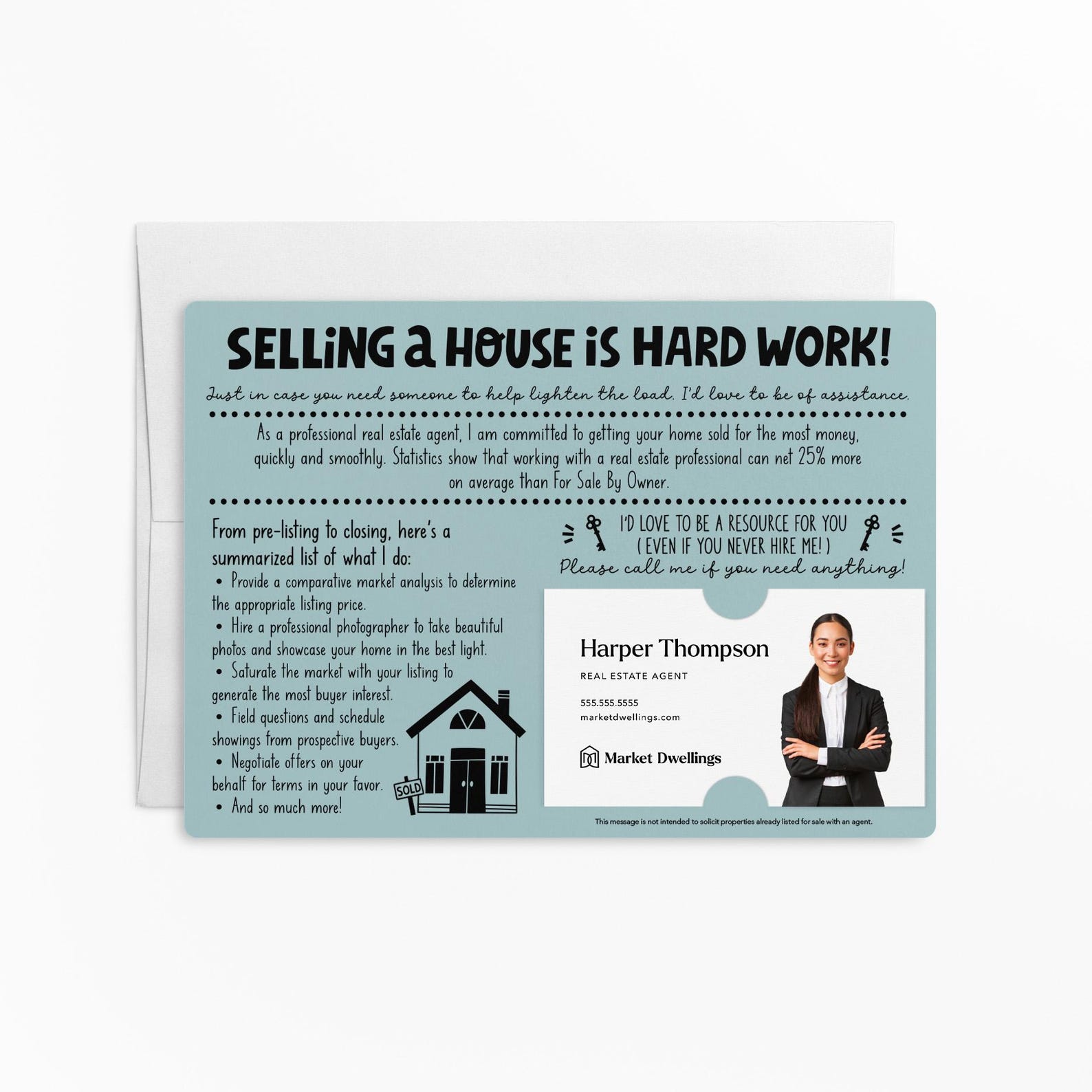 SET of for Sale by Owner Marketing Mailers for Real Estate Agents With ...
