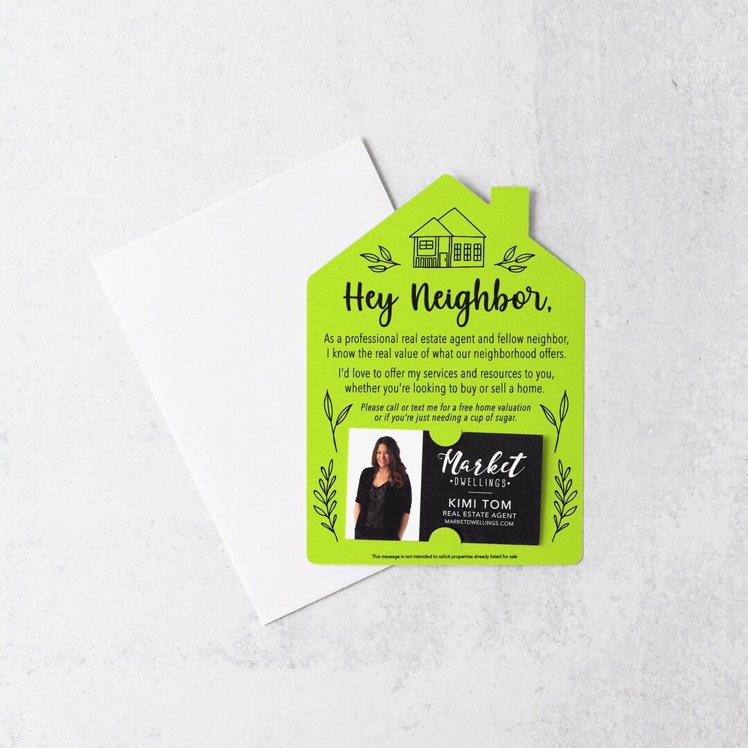 SET of Hey Neighbor Real Estate Mailer Real Estate Agent - Etsy