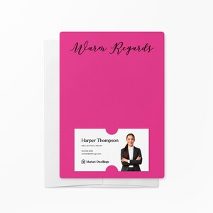 SET of Warm Regards Stationary Notecards With Envelopes | Business Card ...