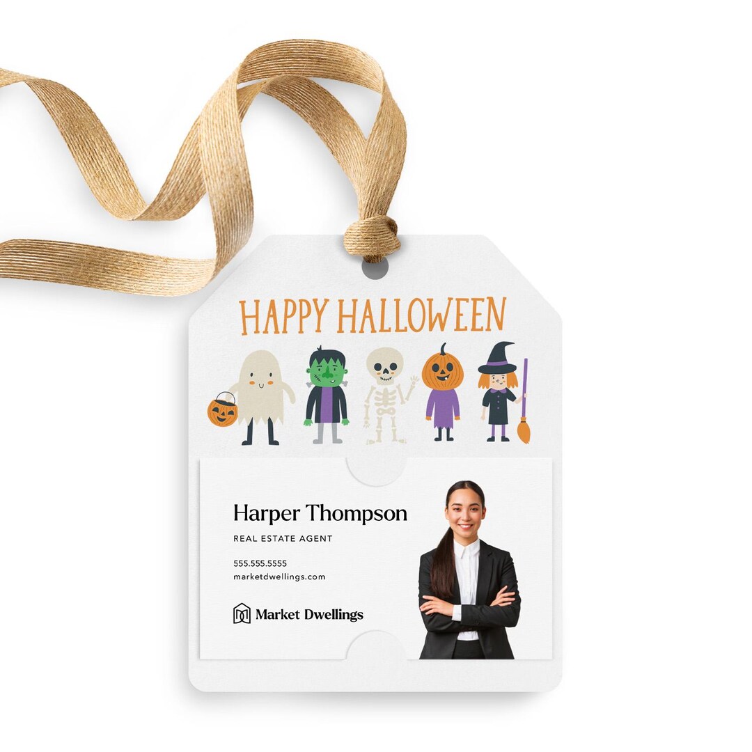 Happy Halloween Gift Tags | Halloween Insurance Mortgage Real Estate ...