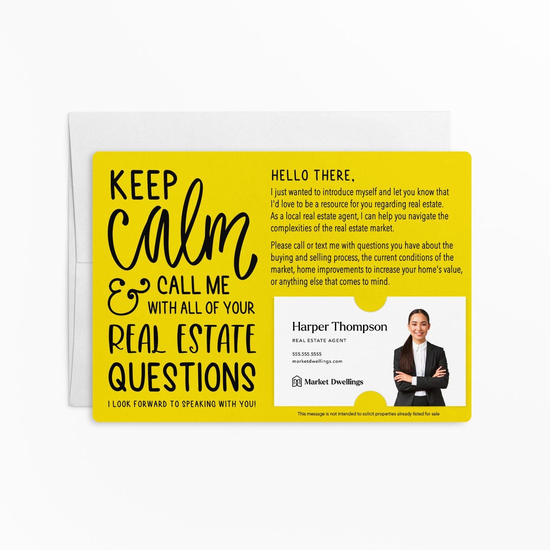 SET of Keep Calm and Call Me With All of Your Real Estate Questions ...